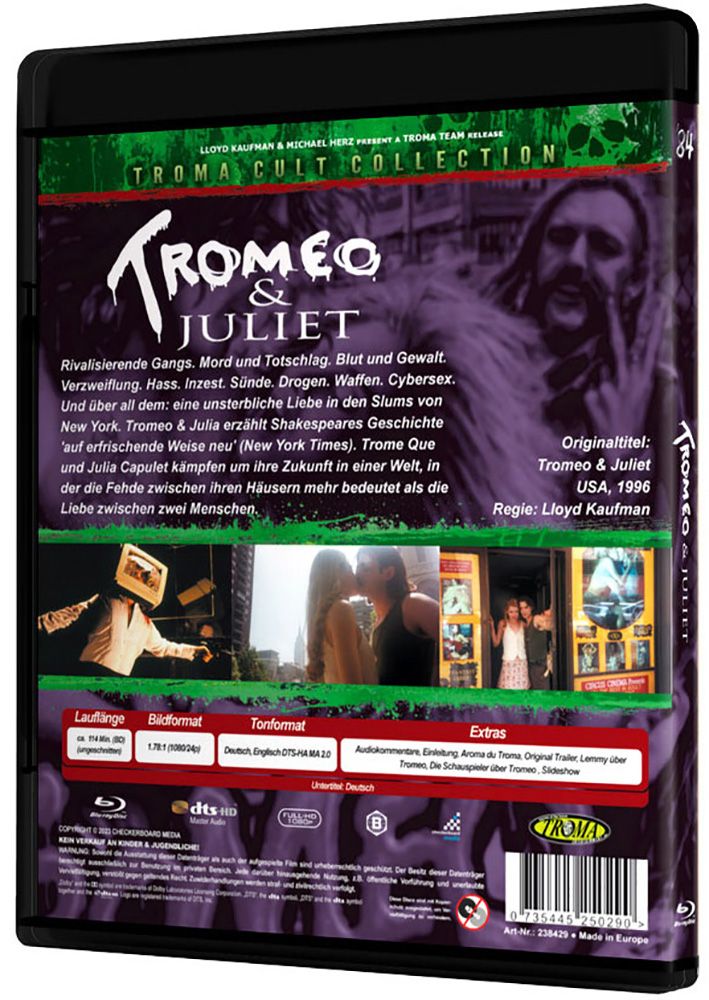 TROMEO & JULIET (Blu-Ray) - Troma Cult Collection | 238429